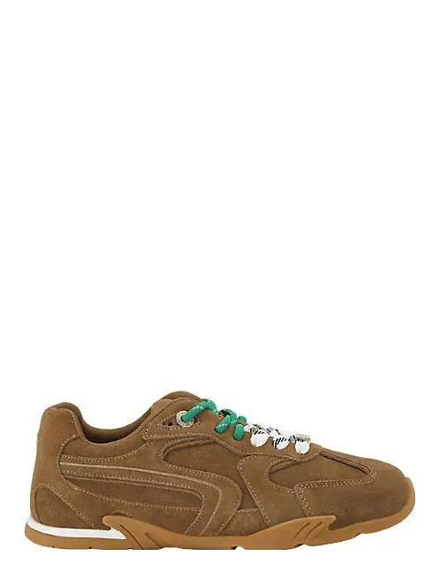 Kurt Geiger Lather Suede Trainers - Camel