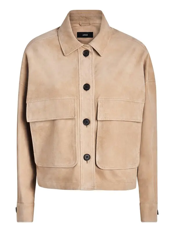 ARMA Suede Judy Bomber Jacket - Beige