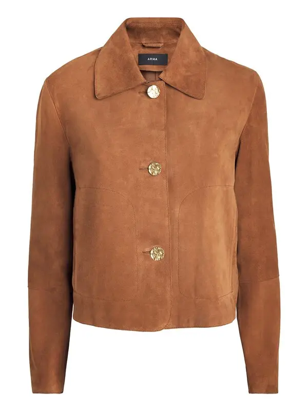 ARMA Lamb Suede Maeve Jacket - Brown