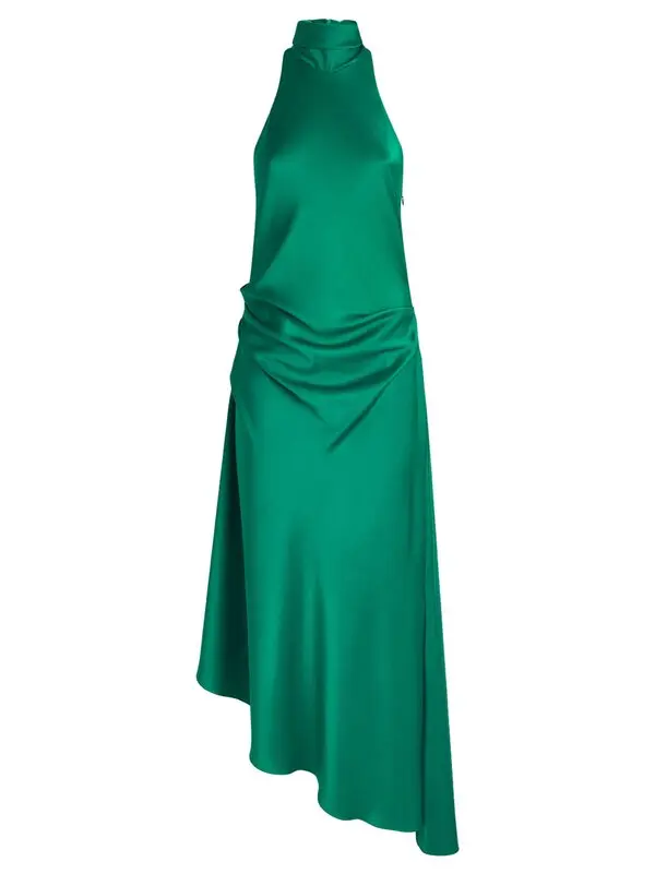 Simkhai Satin Monica Midi Dress - Green