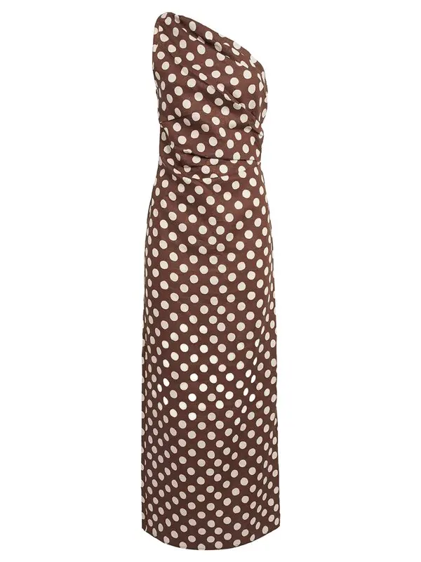 Faithfull The Brand Linen Simona Maxi Dress - Brown