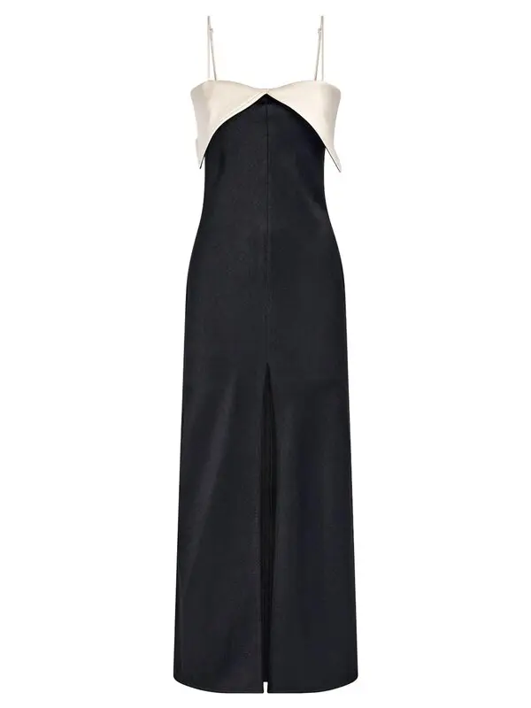 Nanushka Satin Nelma Maxi Dress - Black