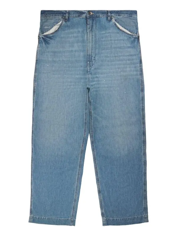 MAISON MARGIELA Distressed Wide-leg Jeans - Blue