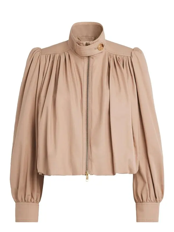 Chloé Cotton Canvas Boule Jacket - Brown