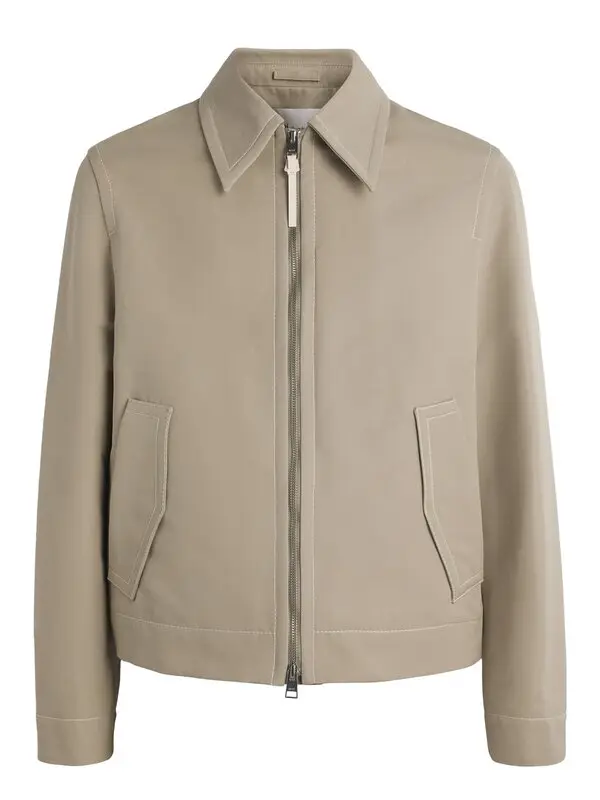 Ami Cotton-sateen Cropped Jacket - Beige