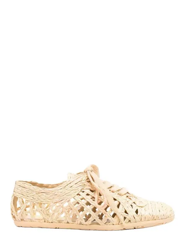 PALOMITAS BY PALOMA BARCELÒ Cora Woven-design Lace-up Sneakers - Neutrals