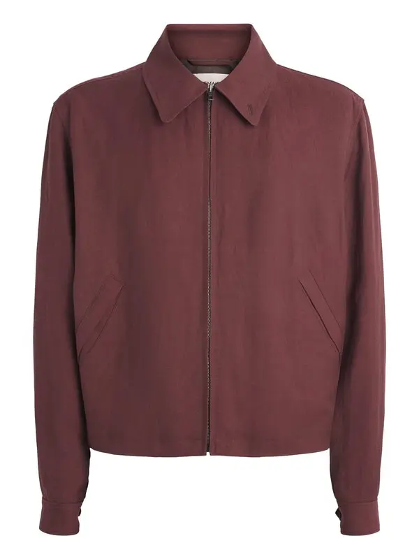LEMAIRE Gabardine Cropped Jacket - Red