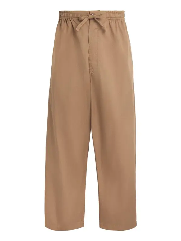LEMAIRE Cotton Twill Wide-leg Trousers - Brown