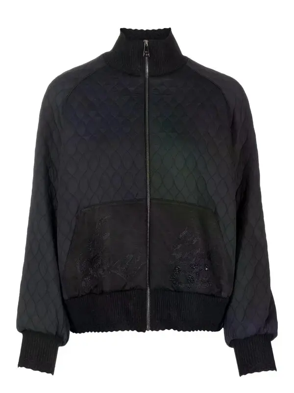 Shiatzy Chen Genisis Quilted Embroidered Jacket - Black