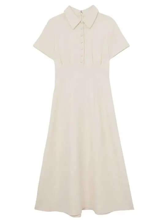 REISS Mari Stretch-woven Midi Dress - Cream