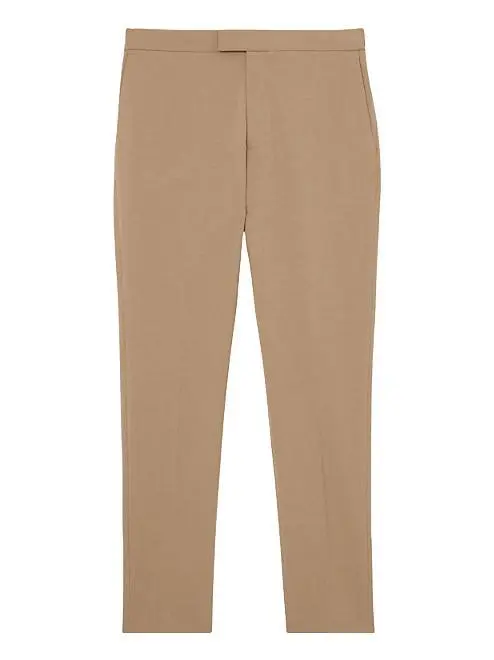 REISS Slim-fit Stretch-woven Trousers - Soft Camel Brown