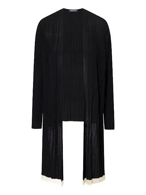 ASHLYN Mine Wrap Knitted Cardigan - Black Ivory