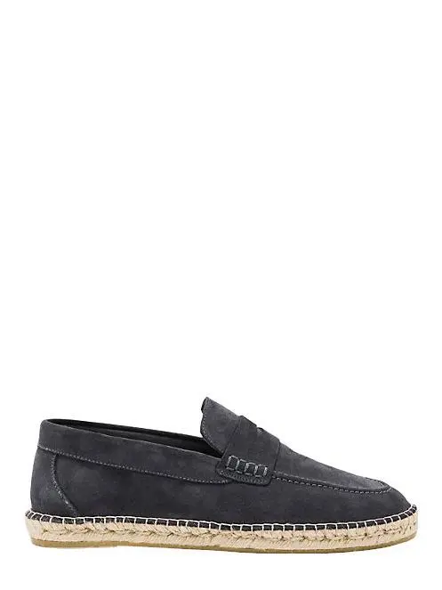 REISS Capri Suede Espadrilles - Airforce Blue