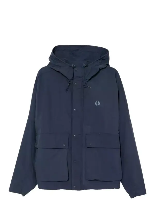 Fred Perry Hooded Parka Jacket - Blue