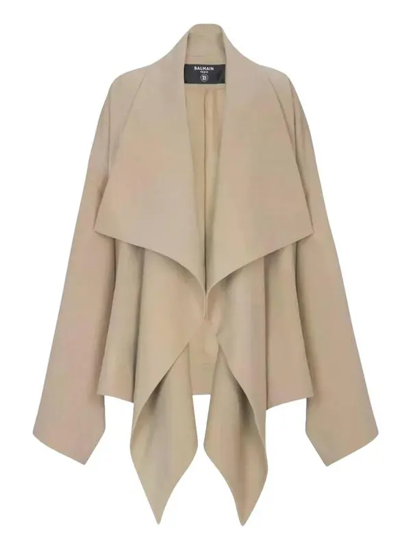 Balmain Loose Gabardine Jacket - Neutrals