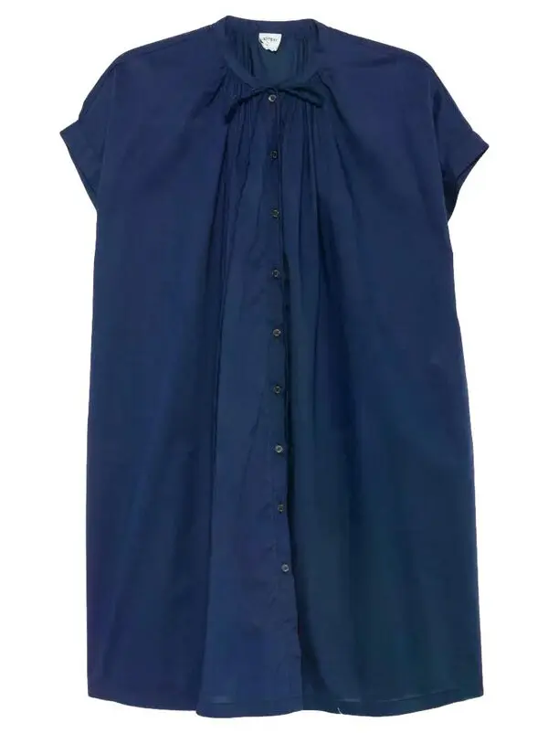 Aspesi Mandarin-collar Mini Dress - Blue