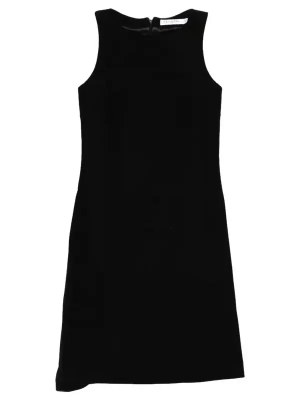 Dior Minimal Tailored Wool Dress - Black