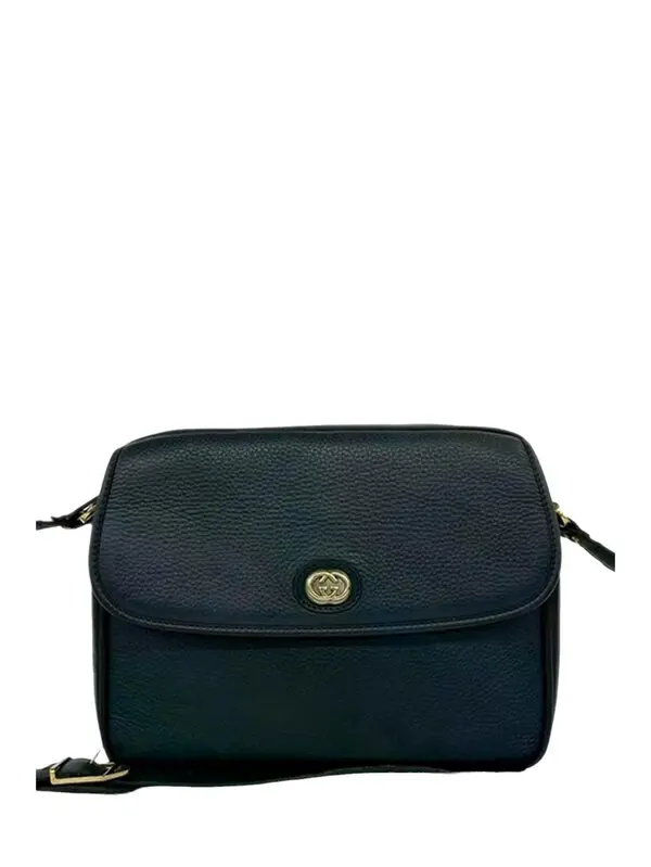 Gucci Leather Interlocking G Crossbody Bag - Blue
