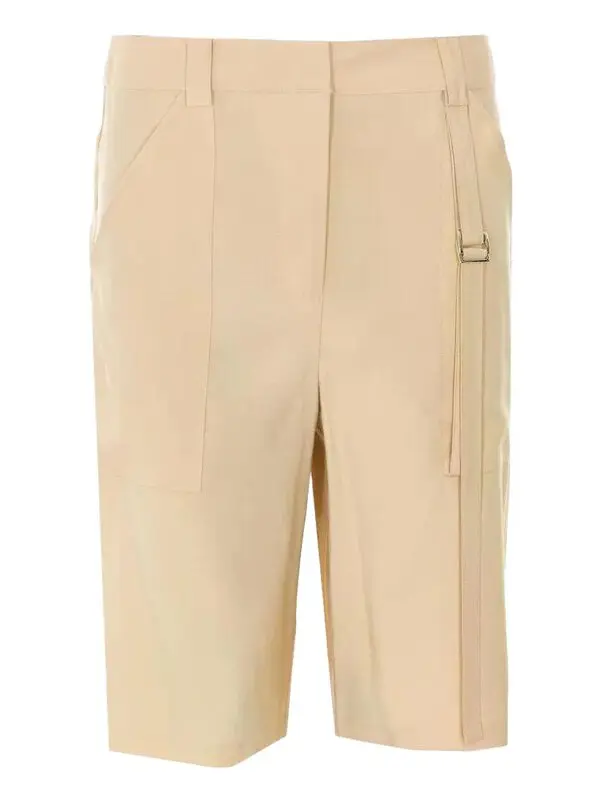 Patrizia Pepe Buckle-detail Shorts - Neutrals