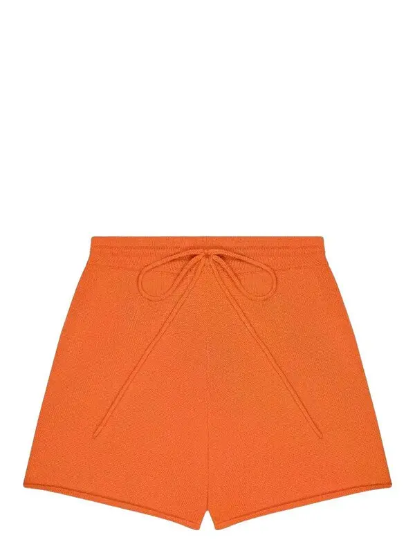 Calle Del Mar Cashmere Drawstring Shorts - Orange
