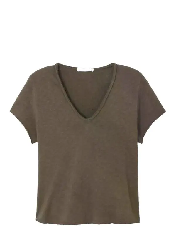 American Vintage Raw-edge T-shirt - Brown