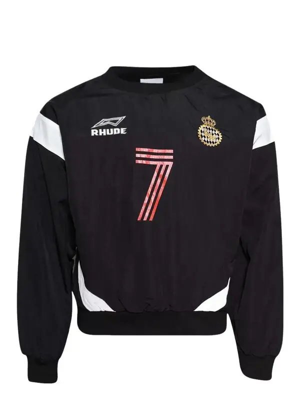 Rhude Lago Soccer Jersey Sweater - Black