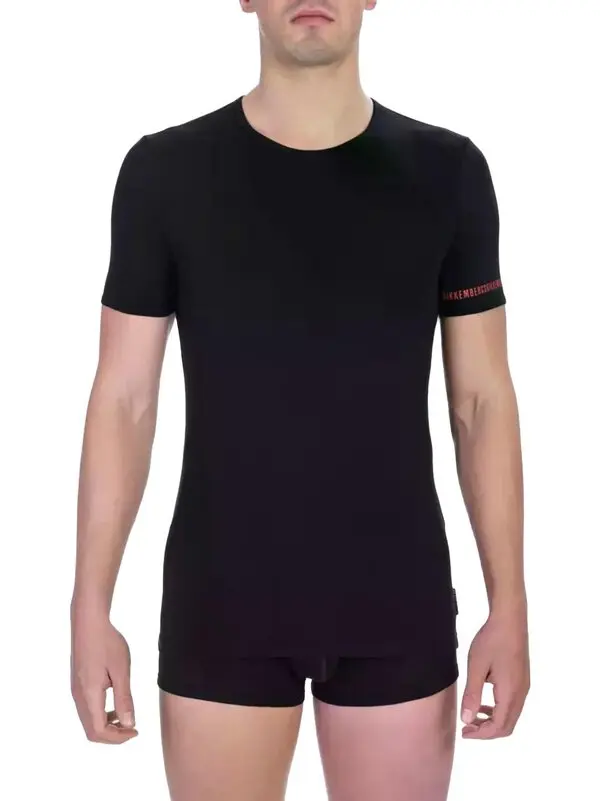 BIKKEMBERGS Logo-print Crew-neck T-shirt - Black