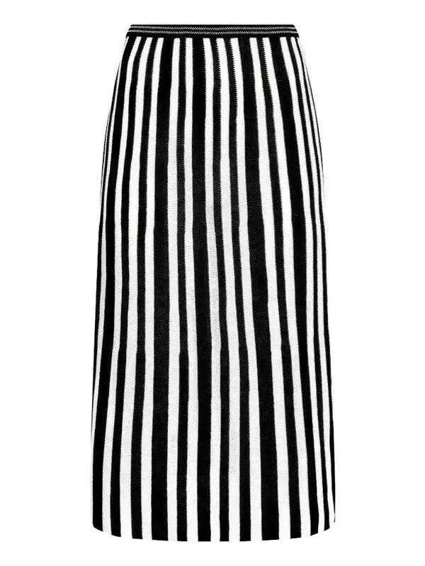 Proenza Schouler White Label Isley Ribbed-knit Midi Skirt - Black