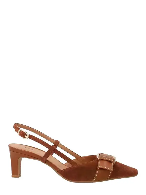 FRAU Suede Slingback Pumps - Brown