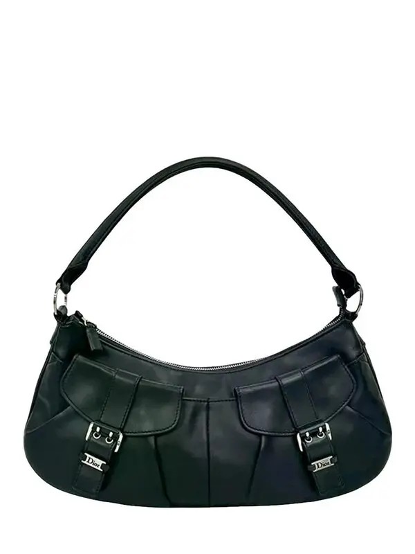 Dior 2000-2010 Smooth Calfskin Street Chic Shoulder Bag - Black