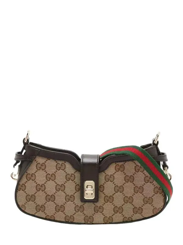 Gucci Mini Gg Canvas Web Shoulder Bag - Neutrals