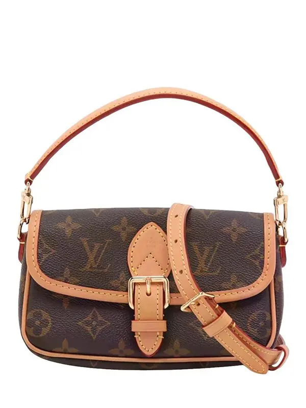 LOUIS VUITTON Monogram Nano Diane Satchel - Brown