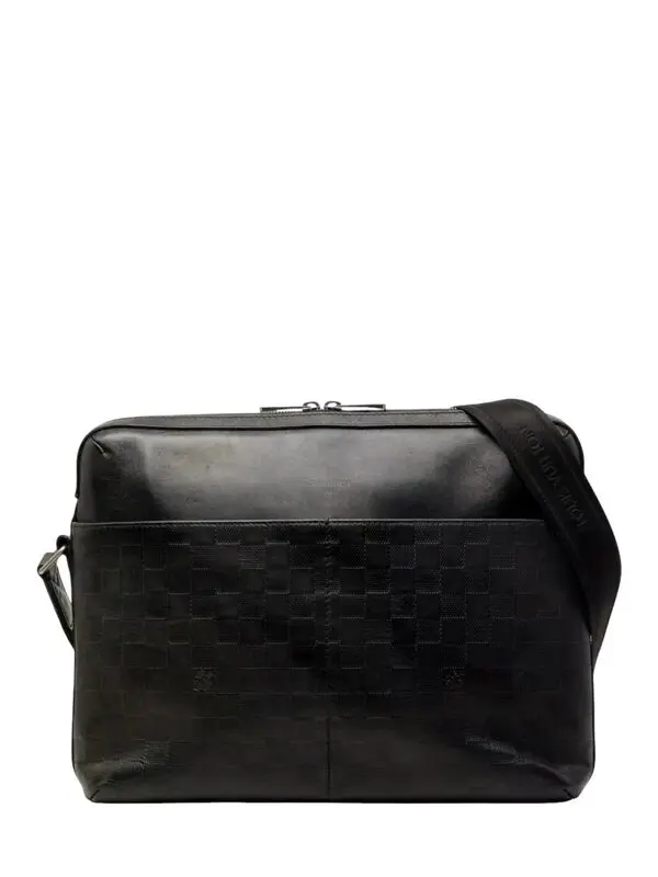 LOUIS VUITTON 2012 Damier Infini Calypso Mm Crossbody Bag - Black