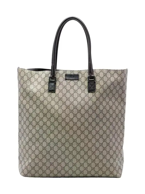 Gucci Gg Supreme Extra Large Vertical Tote Bag - Neutrals