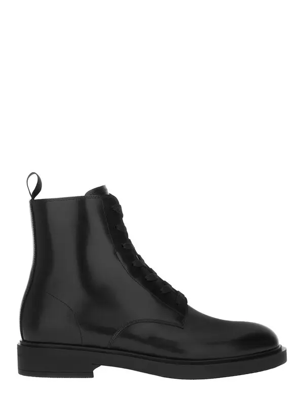 GIANVITO ROSSI Claudio Combat Booties - Black - Calf