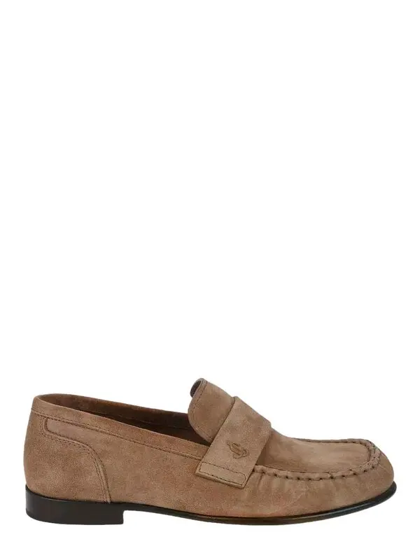 JIMMY CHOO Ellis Penny-strap Loafers - Neutrals