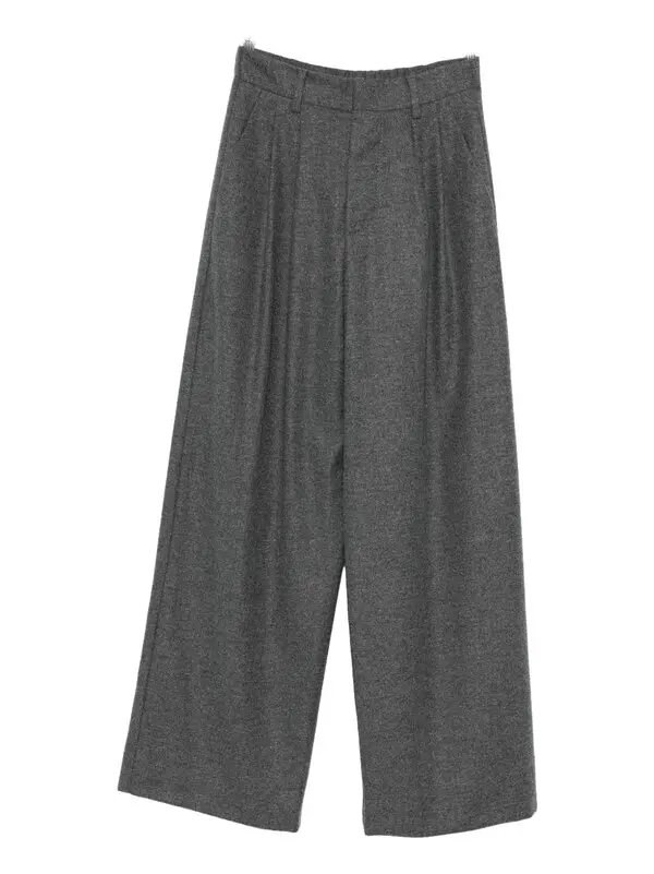 SUSANNE BOMMER Cotton Blend Trousers - Grey