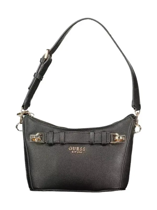 Guess Logo-lettering Pebbled Tote Bag - Black