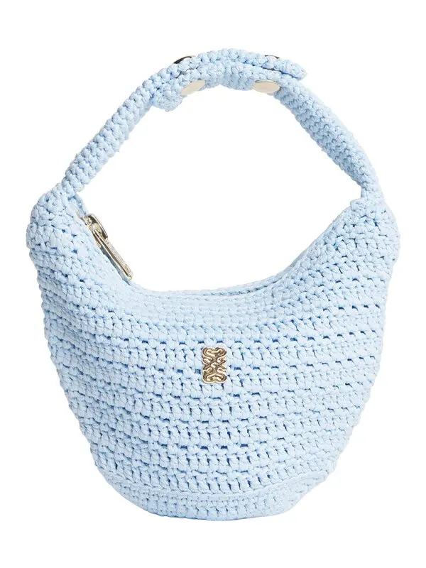 Sandro Crochet Mini Bag - Blue