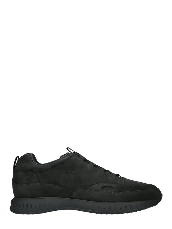 John Lobb Stream Nubuck Leather Sneakers - Black