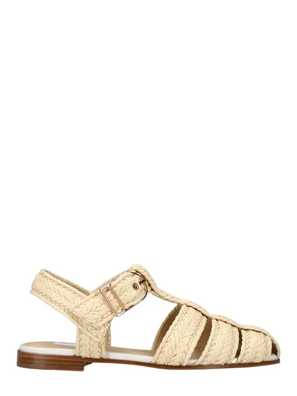 Gabriela Hearst Raffia Lynn Sandals - Ivory