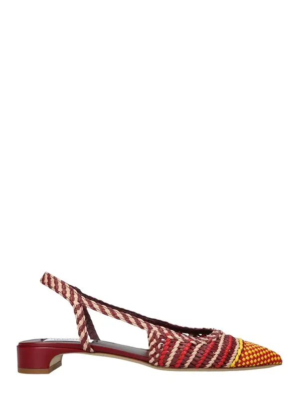 Gabriela Hearst Braided Leather Slingback Pumps - Pink