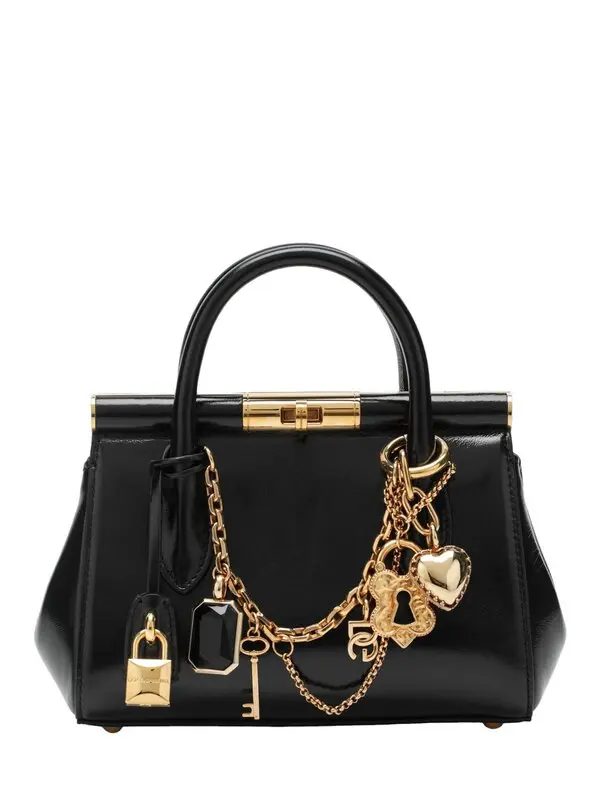 Dolce & Gabbana Marlene Mini Day Top-handle Bag With Charms - Black