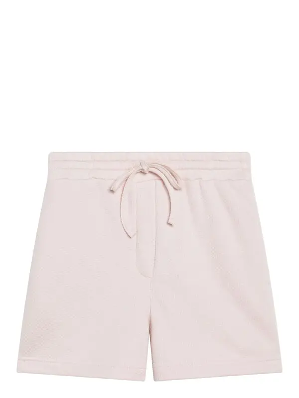 Dolce & Gabbana Cotton Drawstring Shorts With Embroidered Logo - Pink