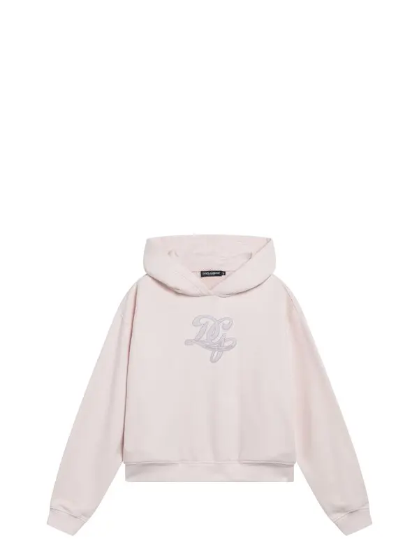 Dolce & Gabbana Embroidered Cotton-blend Hoodie - Pink