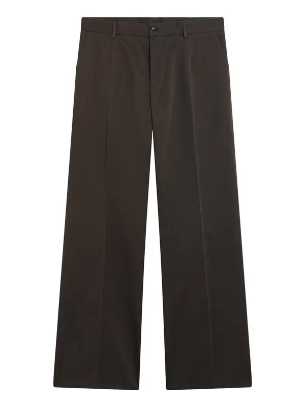 Dolce & Gabbana Tailored Cotton Trousers - Brown