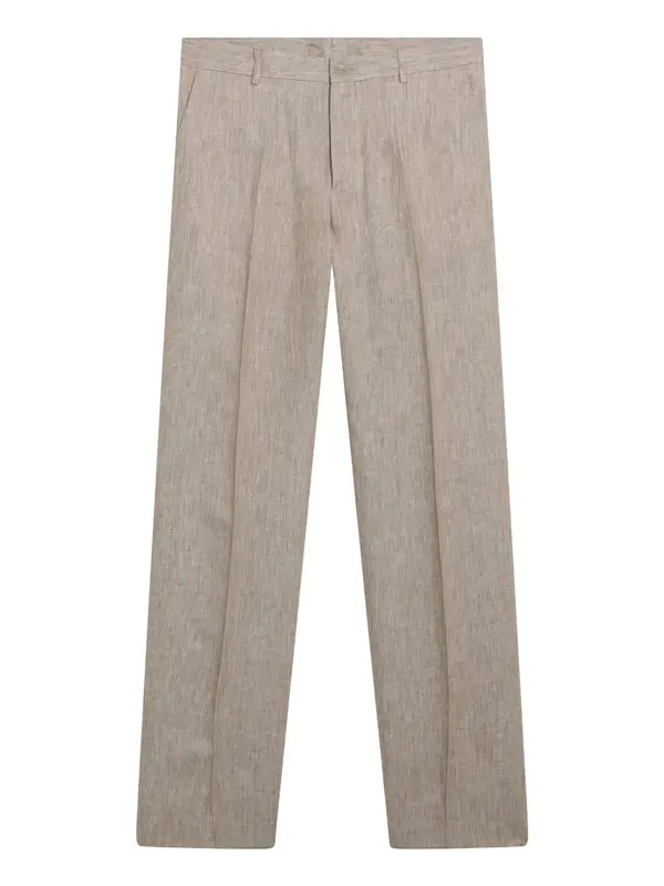 Dolce & Gabbana Classic Linen Twill Trousers - Beige