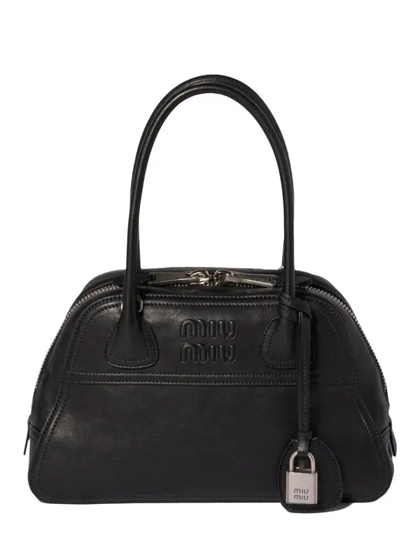 Miu Miu Nappa Leather Vivant Top-handle Bag - Black