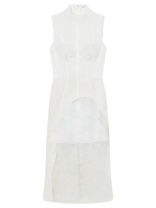 Acne Studios Delucia Cotton-blend Lace Midi Dress - White