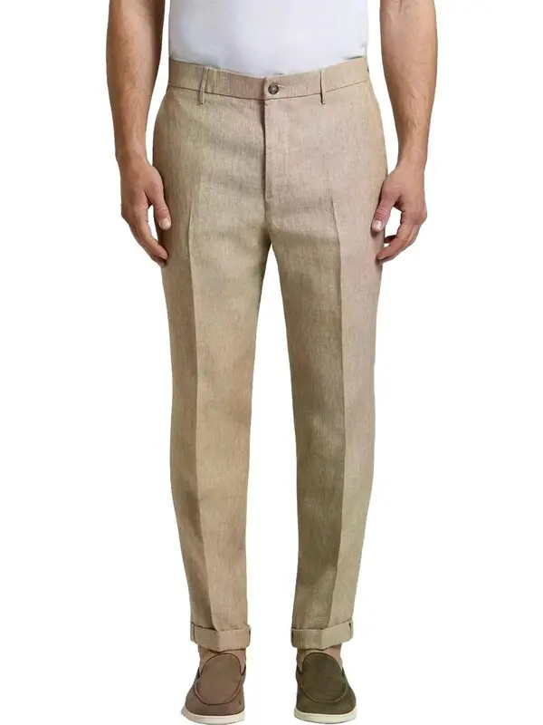 Peserico Elasticated-waistband Turn-up Trousers - Neutrals